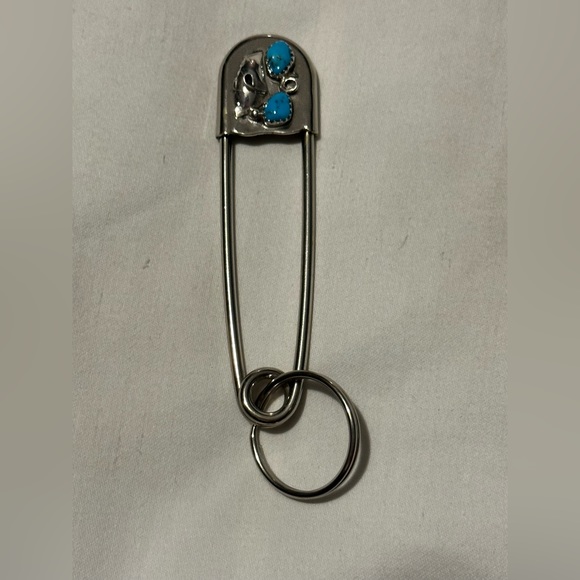 Jewelry | Kingman Turquoise Safety Pin Keychain | Poshmark